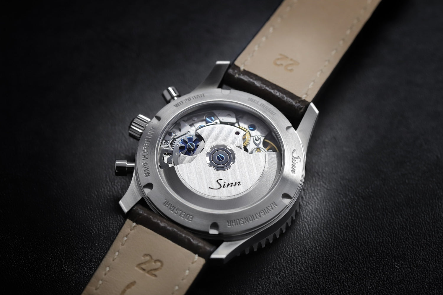 Sinn 903 St II Navigation Vintage Leather Watch 903.090 Vintage Black Leather Watch | Jura Watches