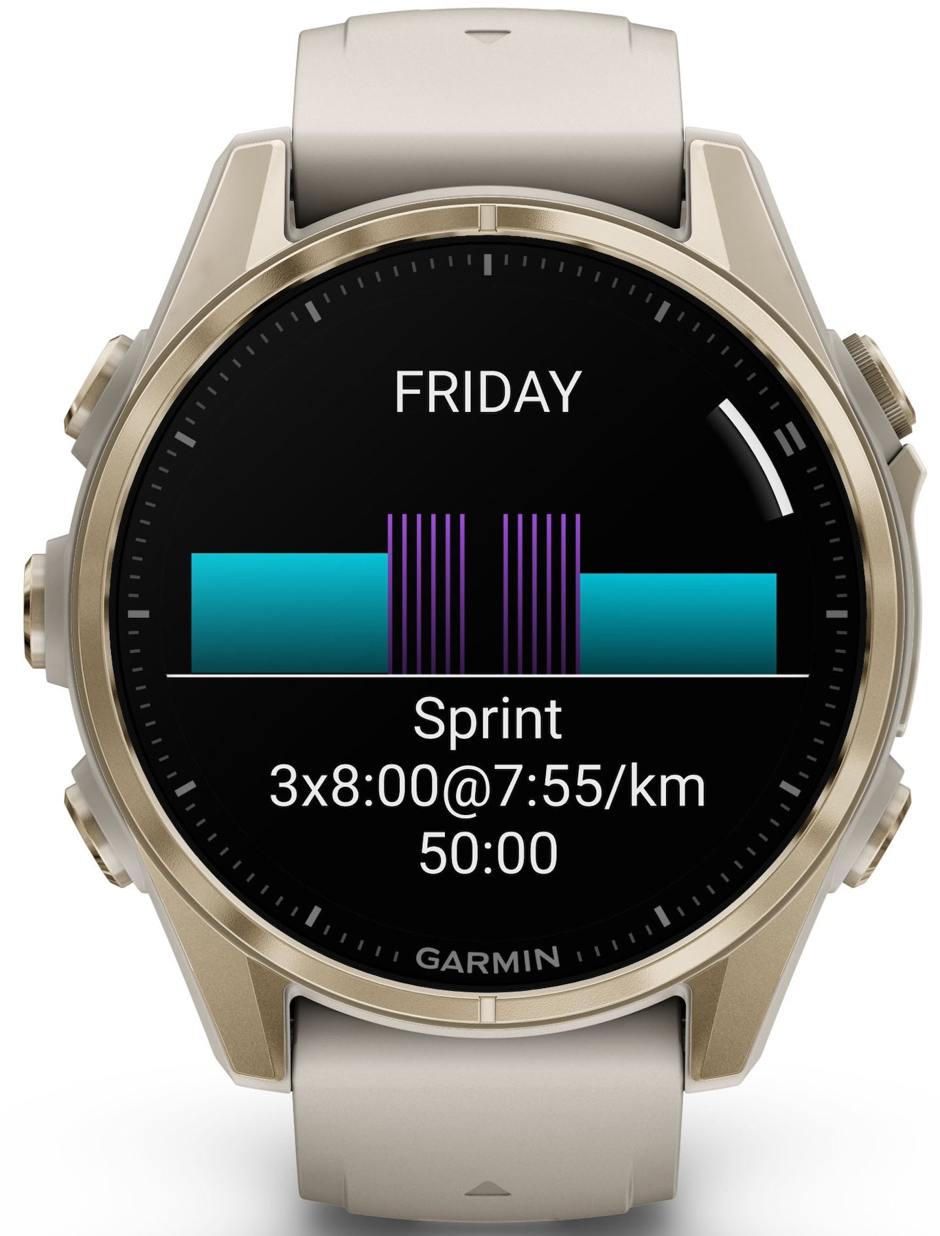 Garmin Fenix 8 43mm Sapphire AMOLED Soft Gold Fog Grey Watch 010-02903 ...