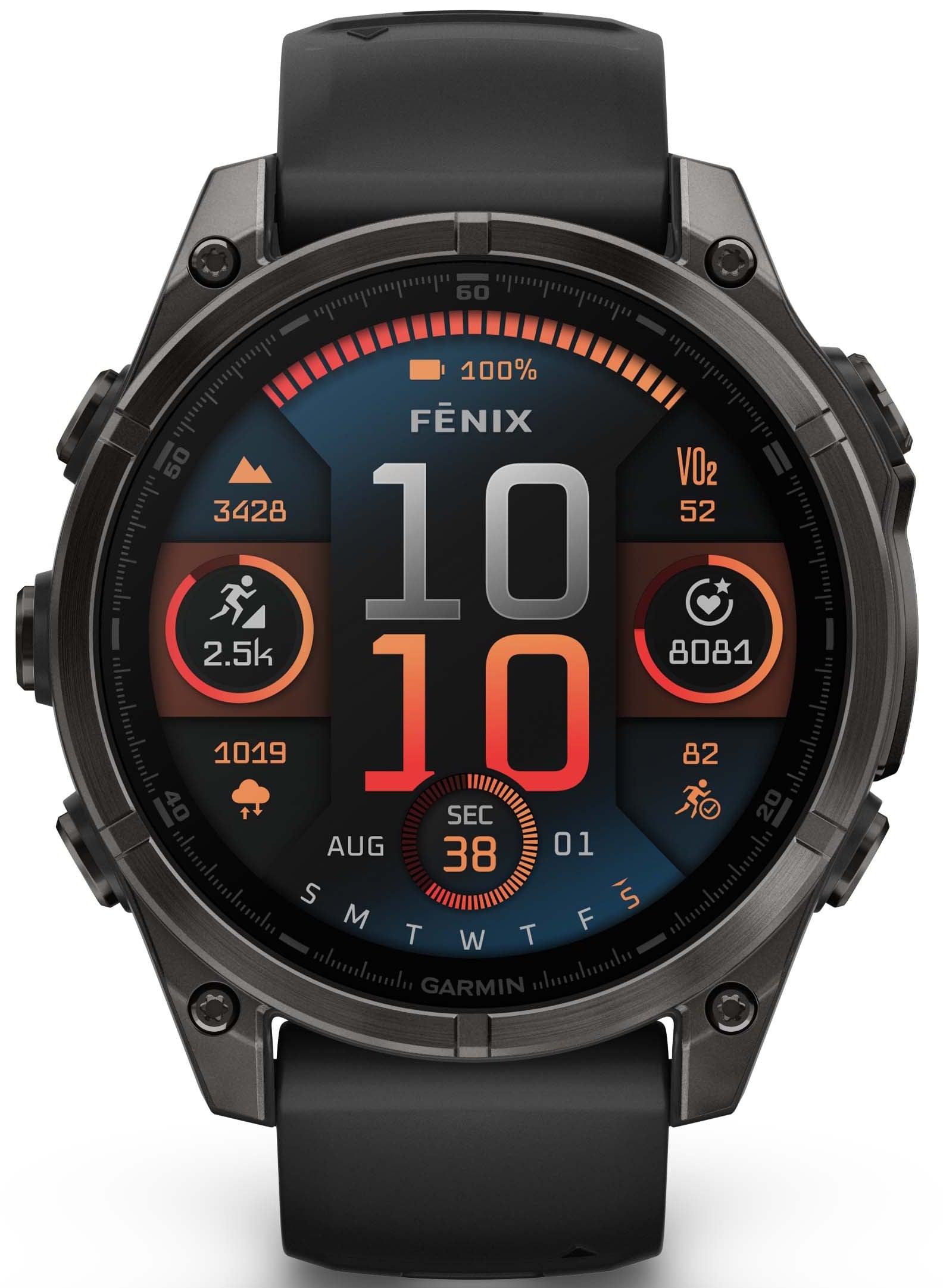 Garmin Fenix 8 47mm Sapphire AMOLED Carbon Grey DLC titanium Black ...