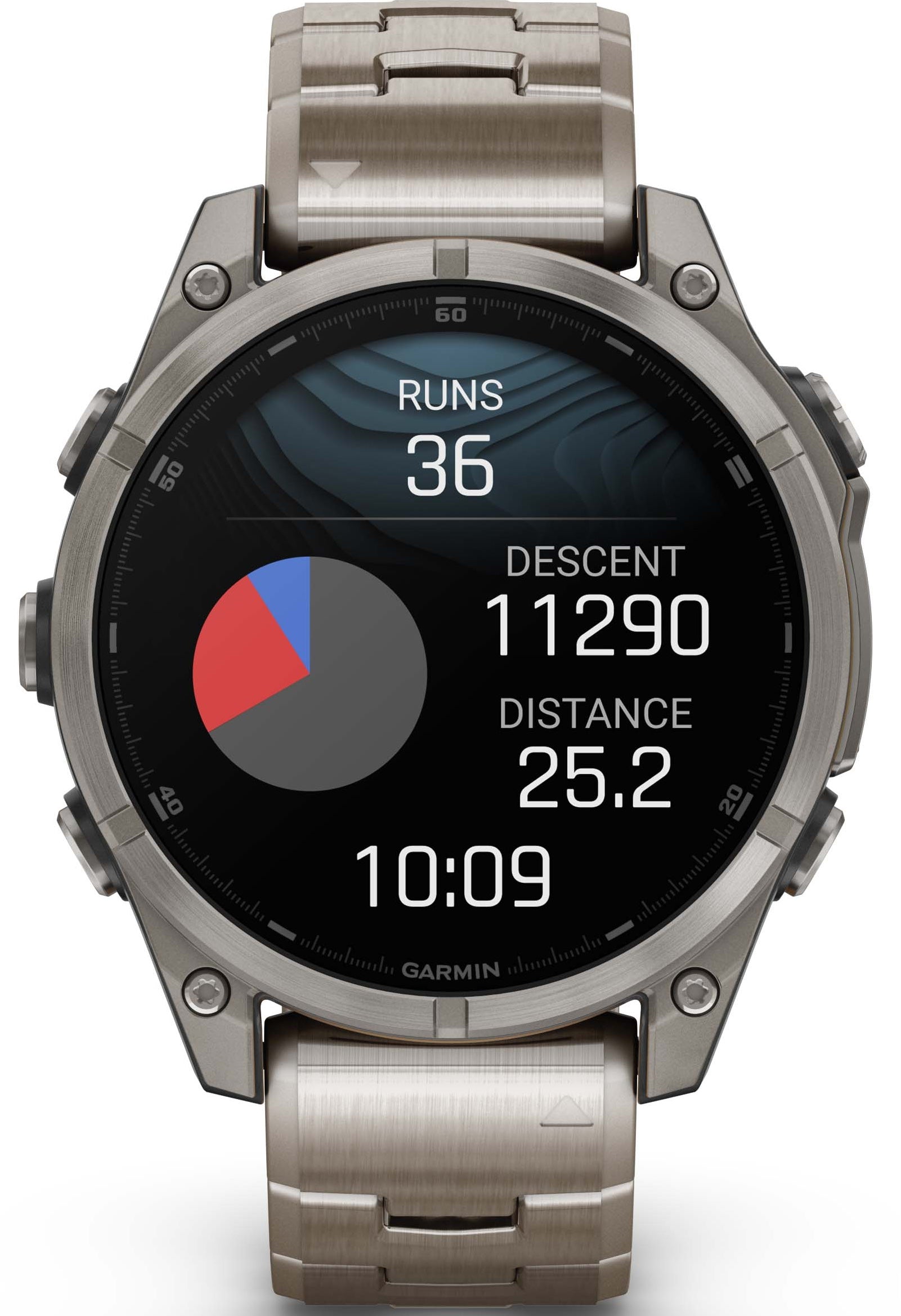 Garmin Fenix 8 47mm Sapphire AMOLED Titanium Bracelet Watch 010-02904 ...