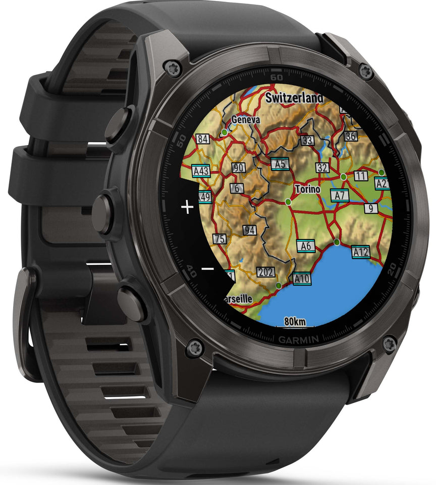 Garmin Fenix 8 51mm Sapphire AMOLED Carbon Grey DLC Titanium Black ...