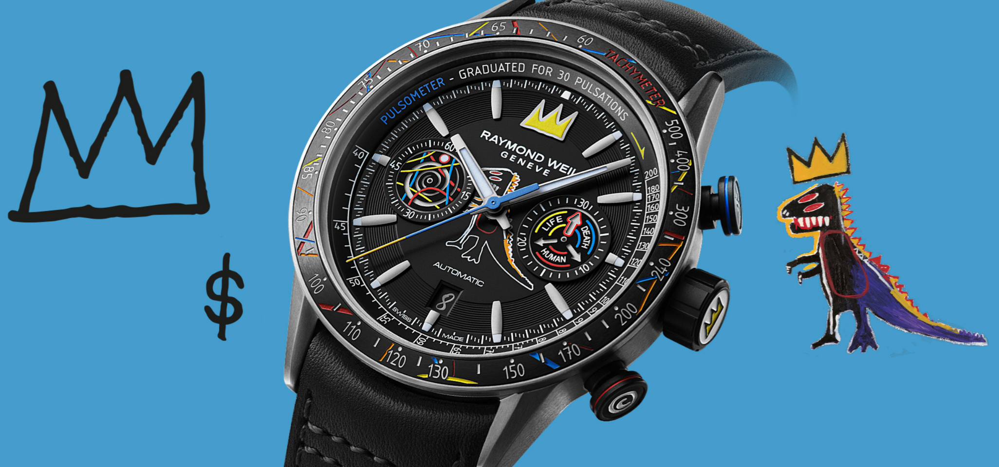 Raymond Weil Freelancer Basquiat Special Edition Watch D 7780-TIC-JMB01 ...