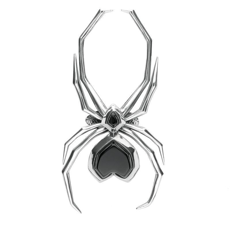 Sterling Silver Whitby Jet Gothic Large Spider Ring R726 Ring | Jura ...