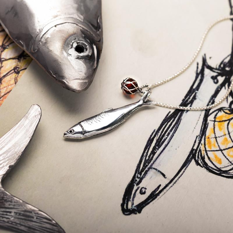 Sterling Silver Amber Emma Stothard Silver Darling 10mm Float Charm ...