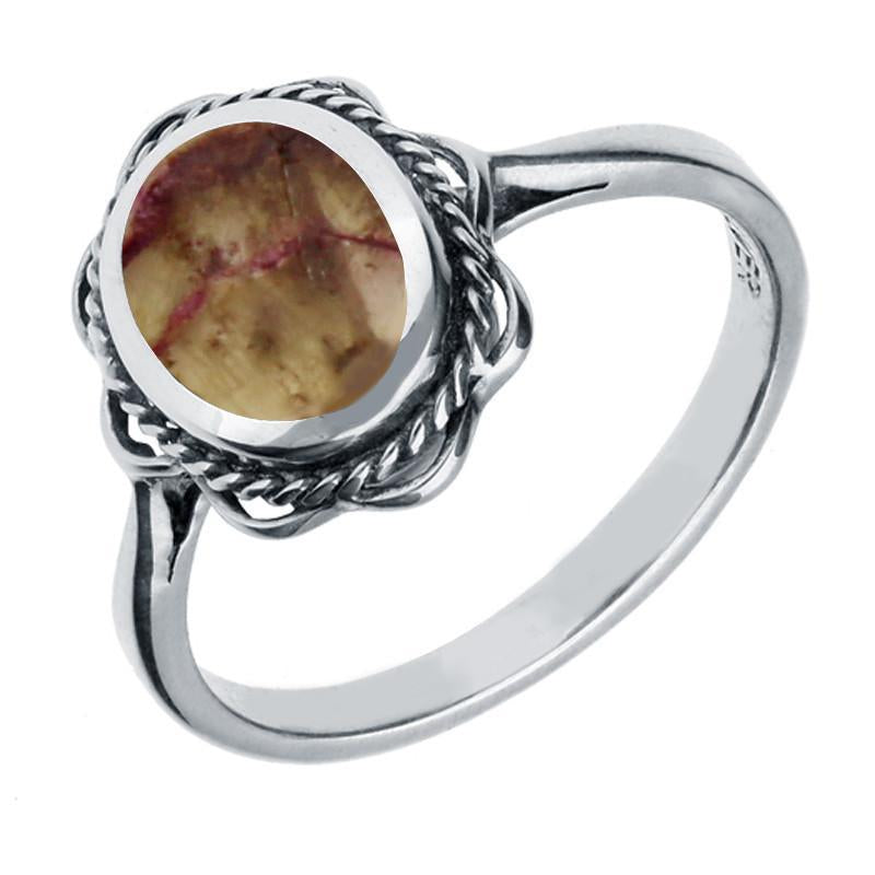 Sterling Silver Blue John Rope Frill Ring R010 Ring | Jura Watches