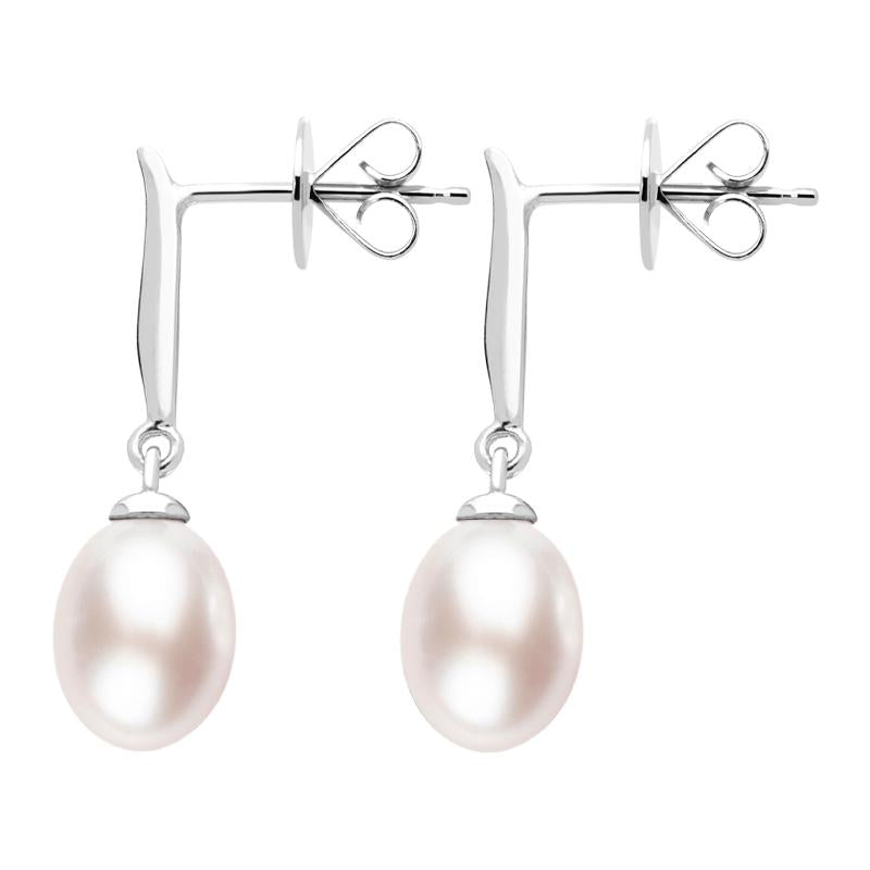 Sterling Silver Pink Pearl Pod Top Drop Earrings E1353 Earrings | Jura ...