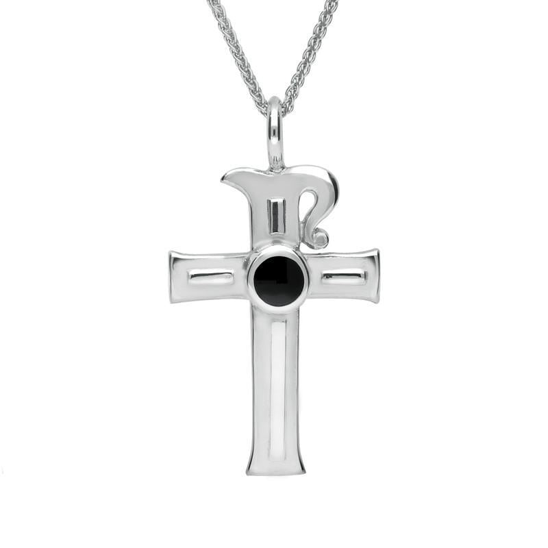 Sterling Silver Whitby Jet Celtic Cross Necklace P196 Necklace | Jura ...