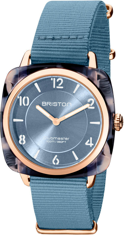Briston Clubmaster Chic HM Gold Ice Blue Watch 21536.PRA.UB.25.NIB ...
