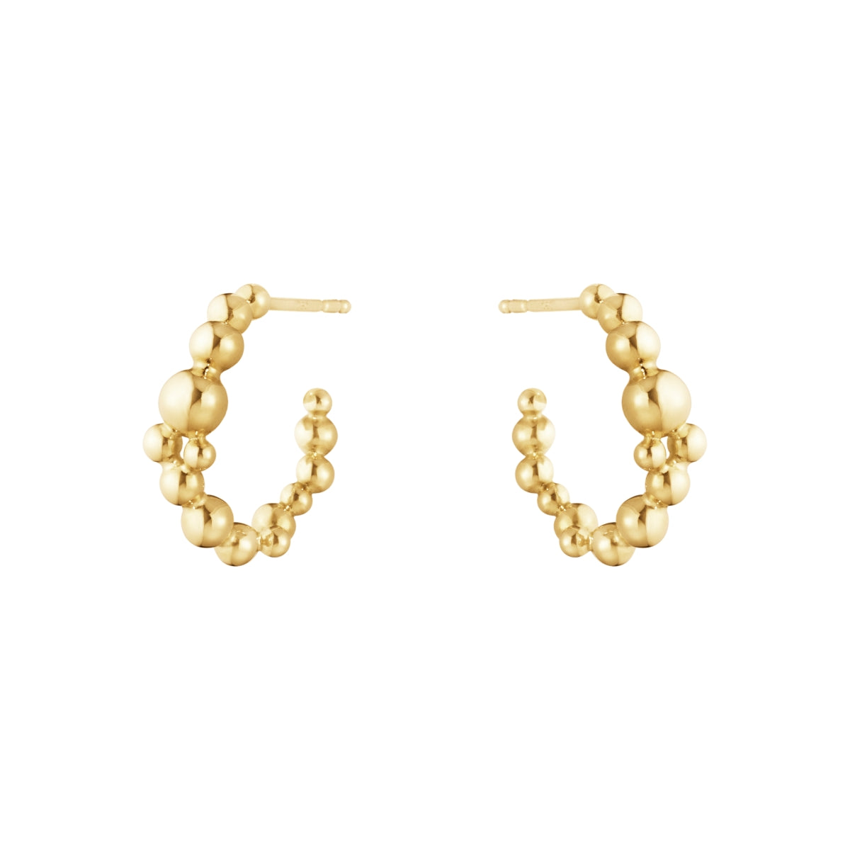 Georg Jensen Moonlight Grapes 18ct Yellow Gold Hoop Earrings 20001190 ...