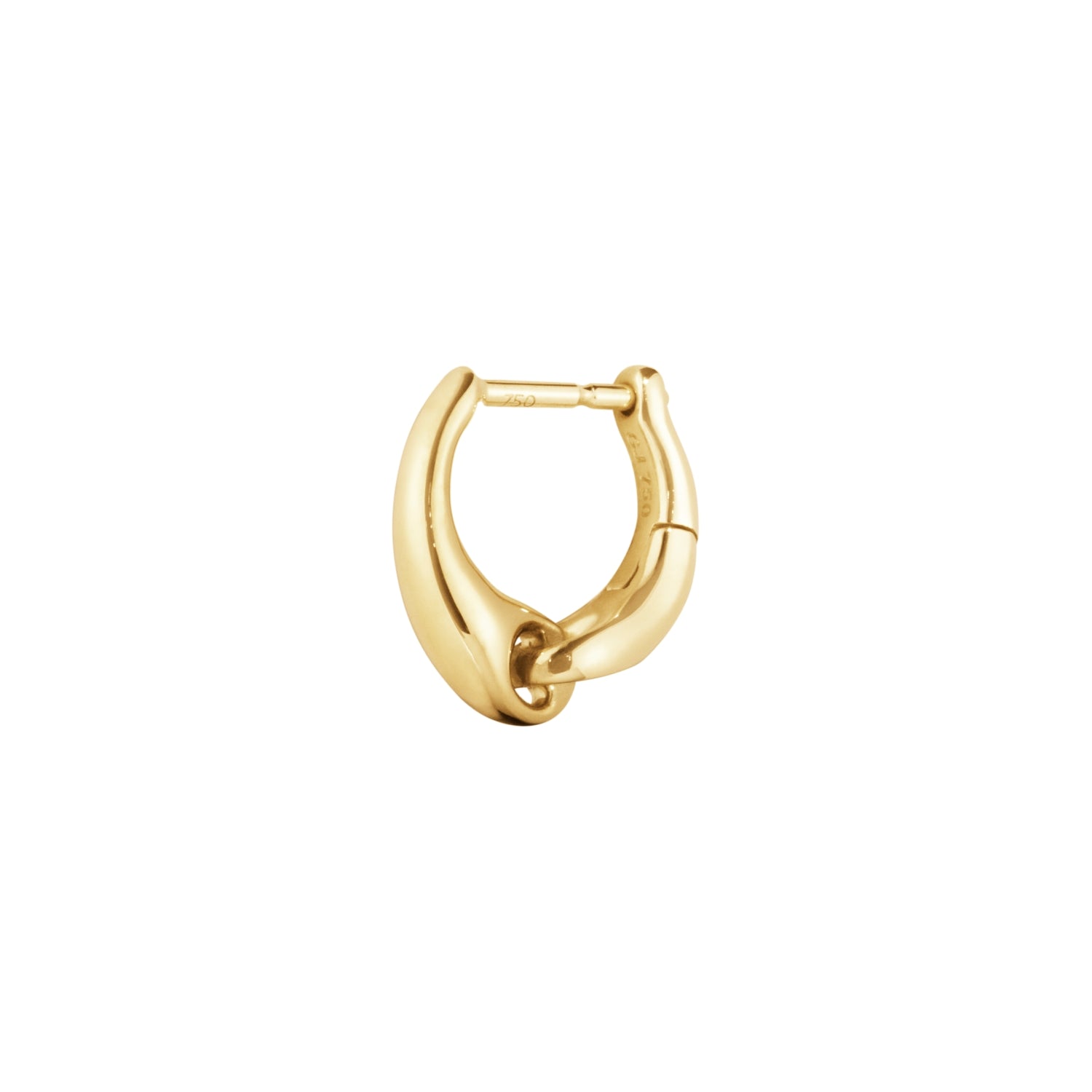 Georg Jensen Reflect 18ct Yellow Gold Small Hoop Single Earring ...