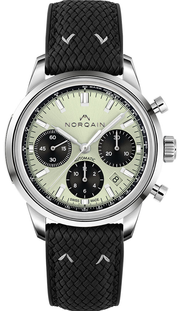 Norqain Freedom 60 Chrono 40mm Pistachio Rubber Limited Edition N2201S22C/MT221/20BPR.18S Watch ...