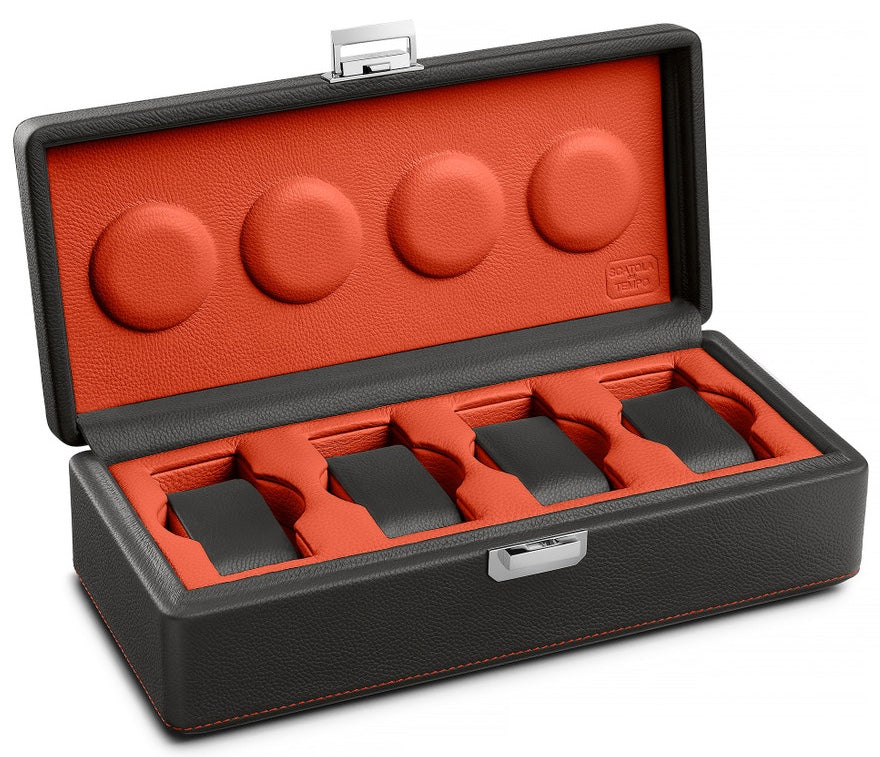 Scatola del Tempo Watch Case Valigetta 4 Grey Orange 05002.GASIL Watch ...