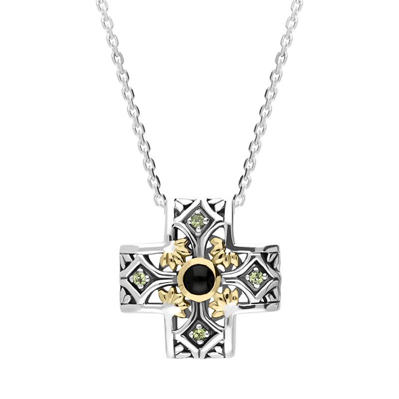 Sterling Silver Whitby Jet Ornate Cross Necklace D 0454 Necklace | Jura ...