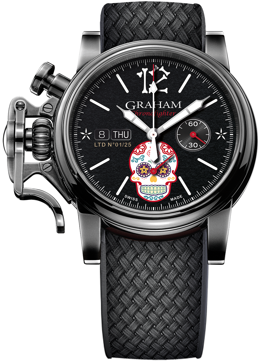 Graham Watch Chronofighter Vintage Calavera Skull Limited Edition 2CVAV ...