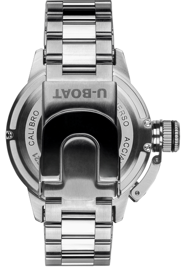 U-Boat Sommerso Ghiera Ceramica Nera Quadrante Bordeaux Bracelet Watch ...