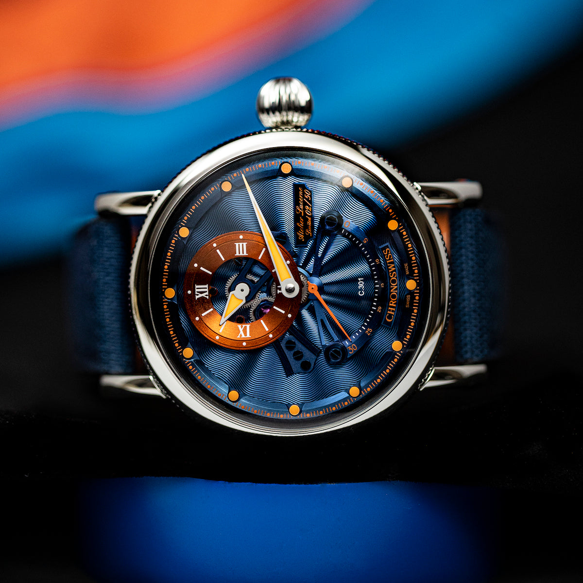 Chronoswiss Watch Open Gear ReSec Kingfisher Limited Edition CH-6923-BLOR Watch | Jura Watches