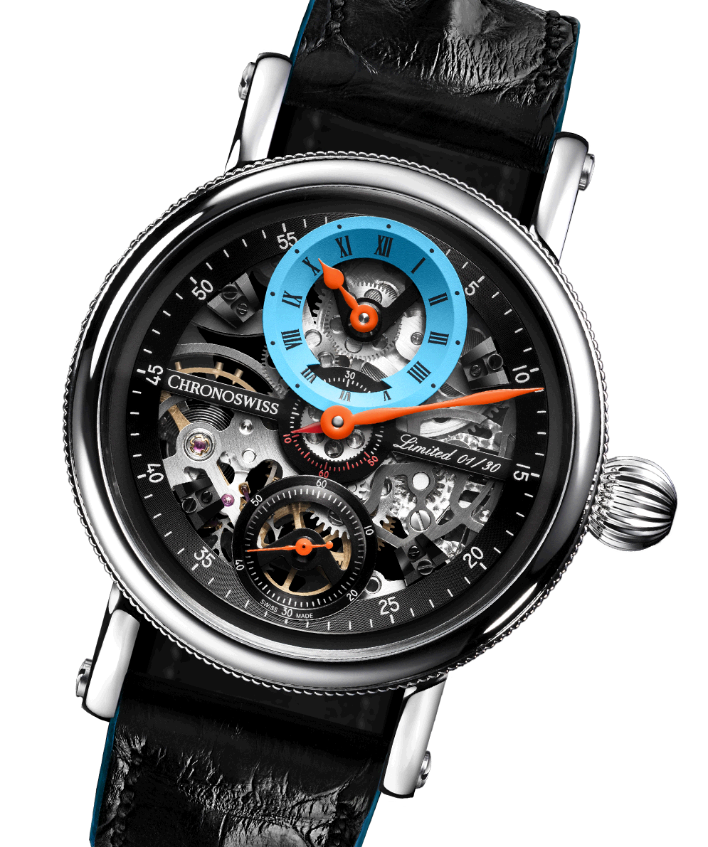 Chronoswiss Watch Flying Grand Regulator Skeleton CH-6723S-BKLB Watch | Jura Watches
