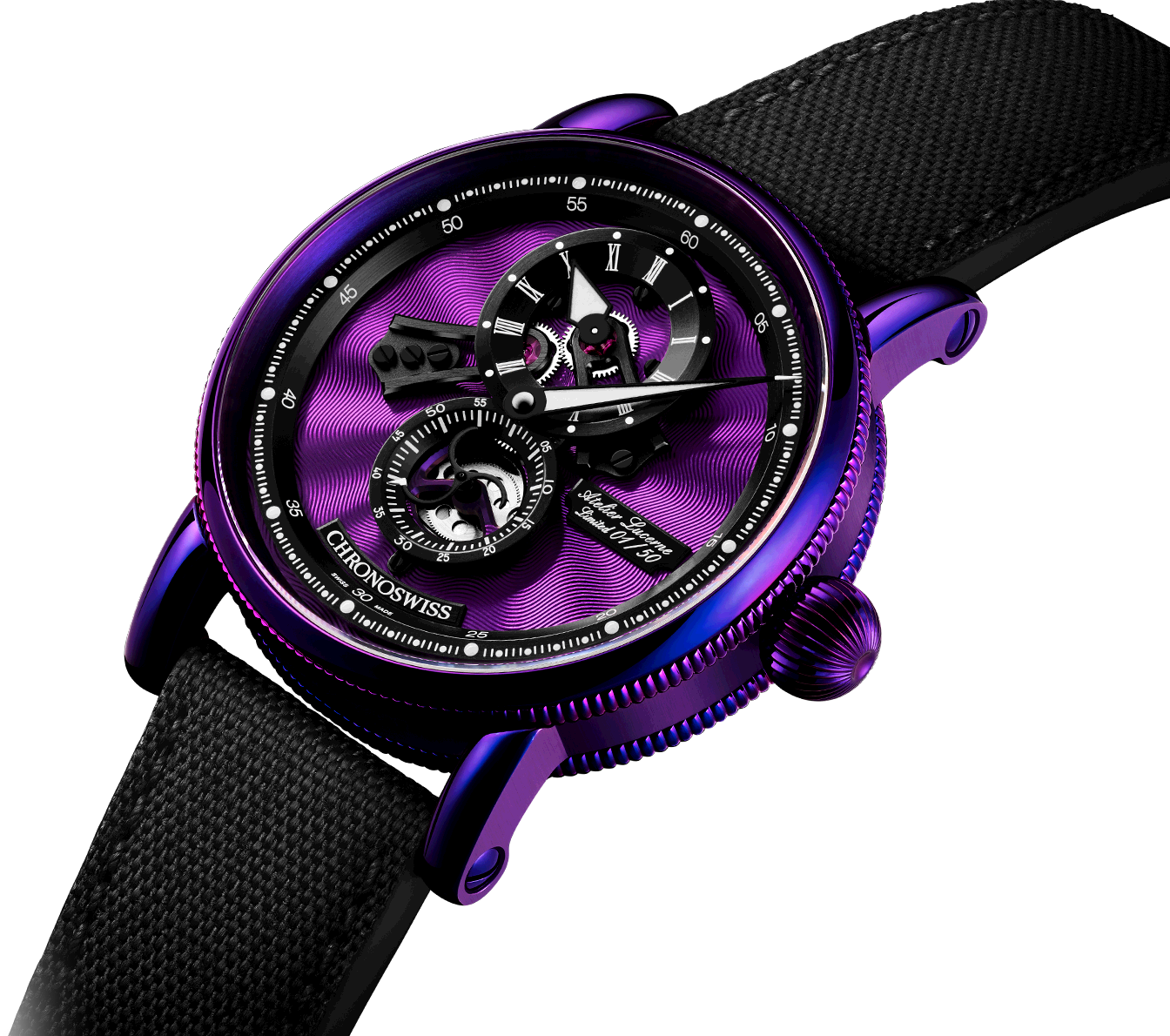 Chronoswiss Watch Flying Regulator Open Gear Purple Haze Limited Edition CH-8758.1-PUBK Watch ...