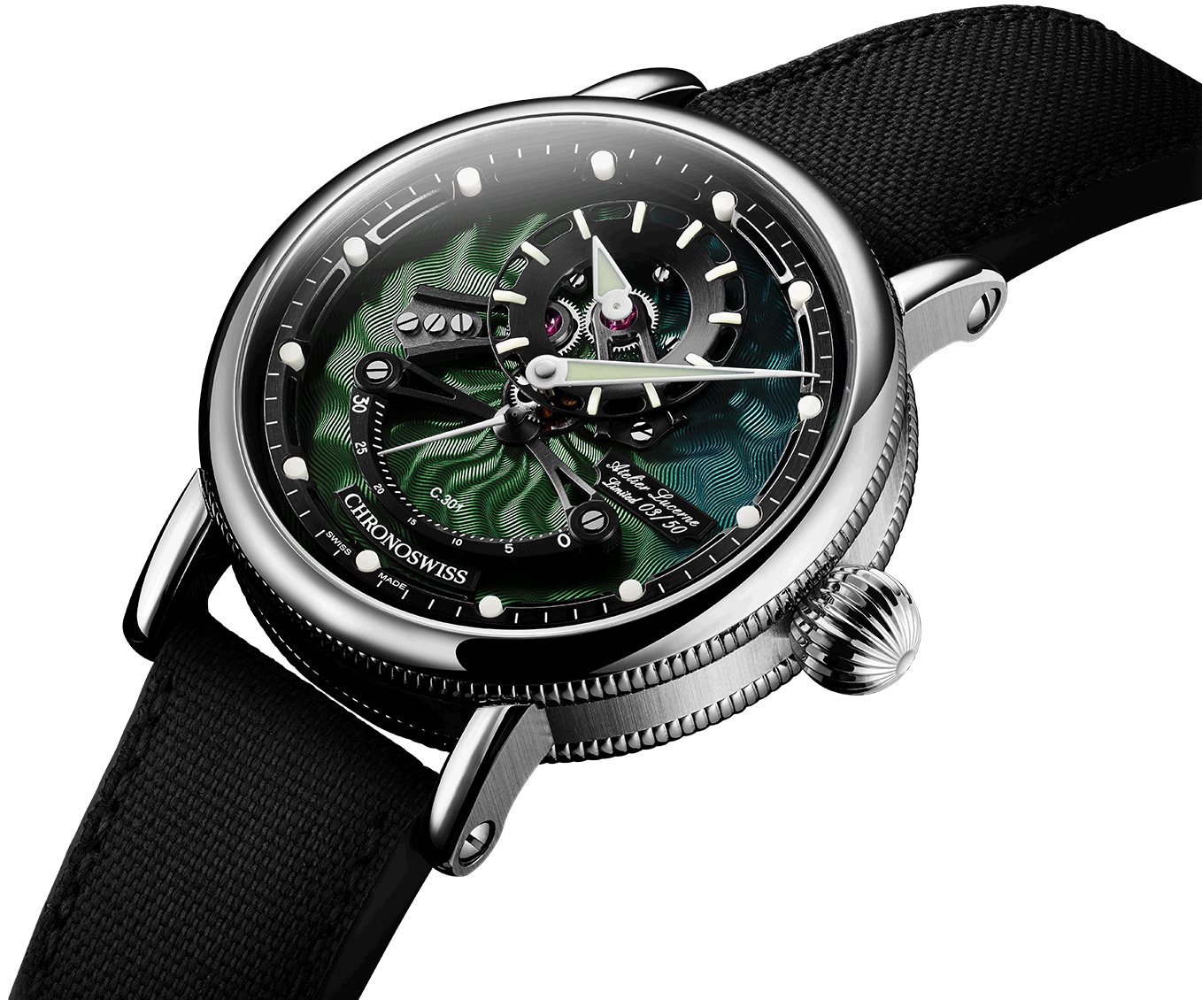 Chronoswiss Watch Open Gear ReSec Jungle Limited Edition CH-6923-DGRBK Watch | Jura Watches