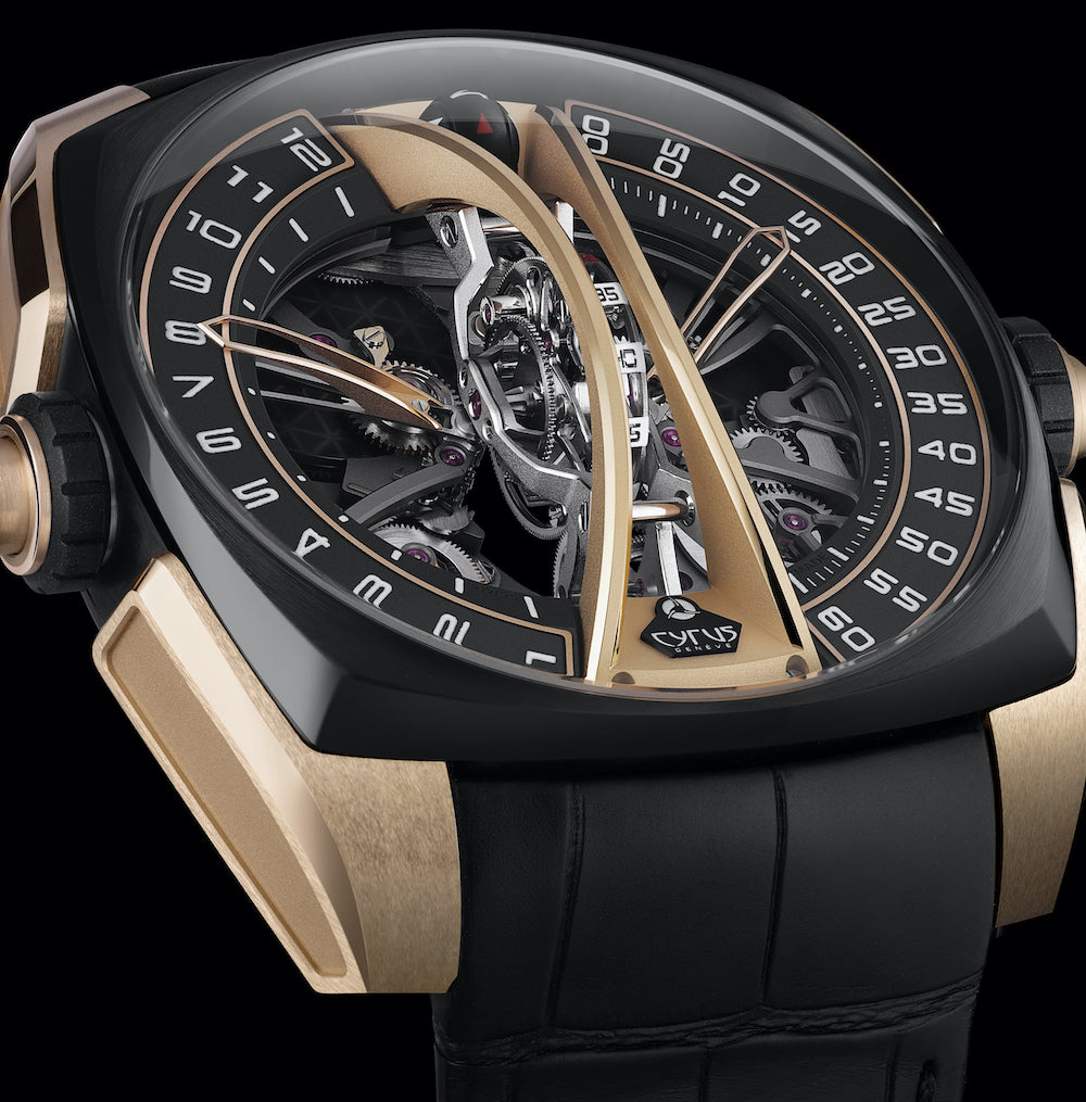 Cyrus Watch Klepcys Vertical Tourbillon Black Rose Gold Limited Edition ...