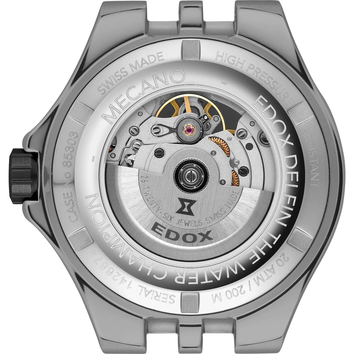Edox Delfin Mecano Automatic 85303 357BUCAB BUIRB Watch | Jura Watches