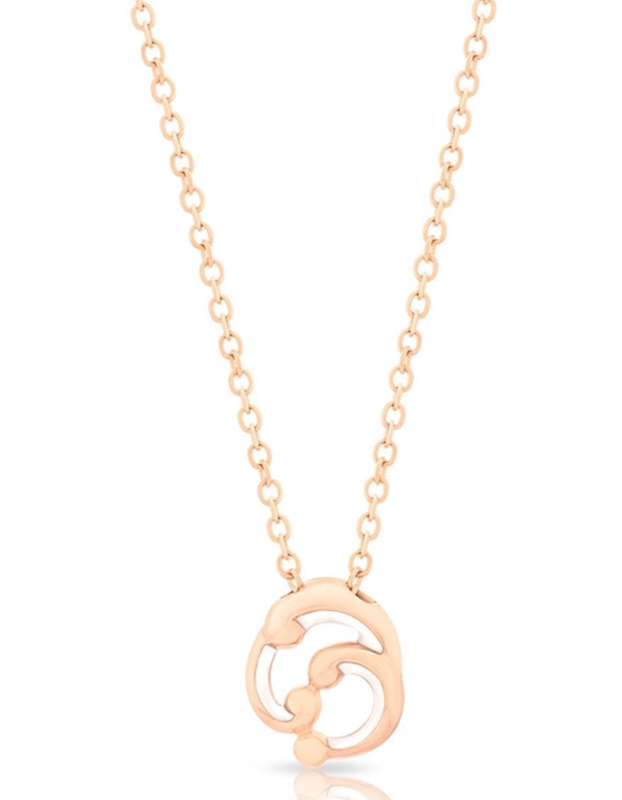 Faberge Rococo 18ct Rose Gold White Enamel Small Pendant 749PE1464 ...