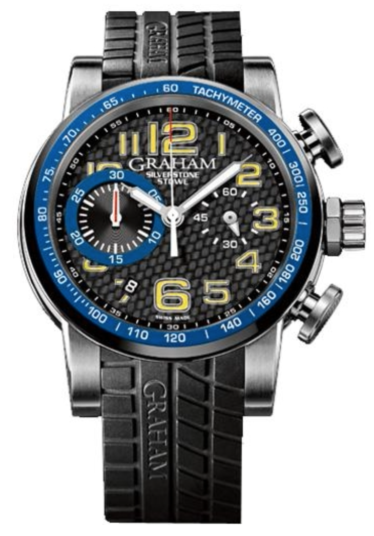 Graham Watch Silverstone Stowe Racing Blue & Yellow 2SAAC.B04A.K07S ...