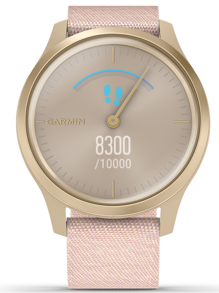 Garmin Vivomove Style Light Gold Aluminium Case Blush Pink Nylon D 010 ...