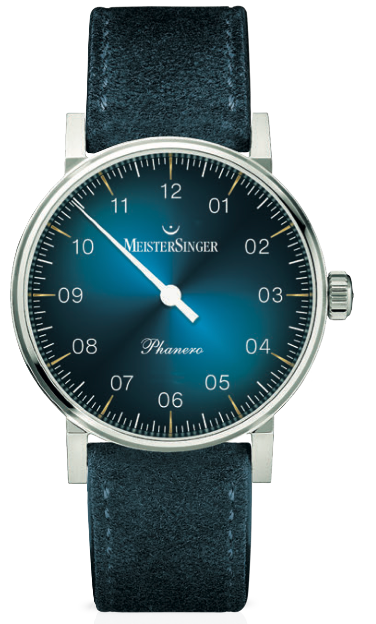 MeisterSinger Watch Phanero Blue Fume PH308D Watch | Jura Watches