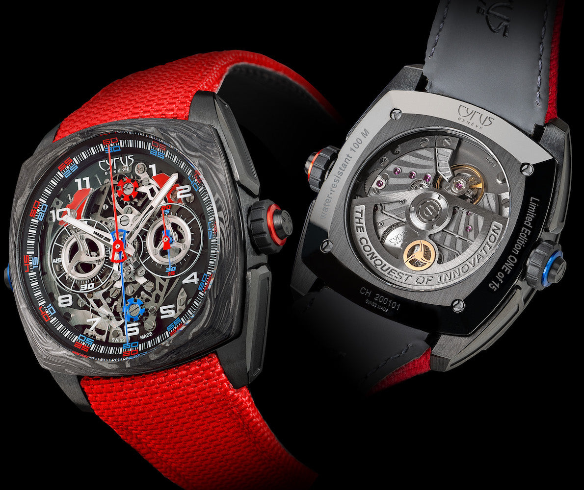 Cyrus Watch Klepcys Dice Black DLC Carbon Fiber Limited Edition 539.508 ...