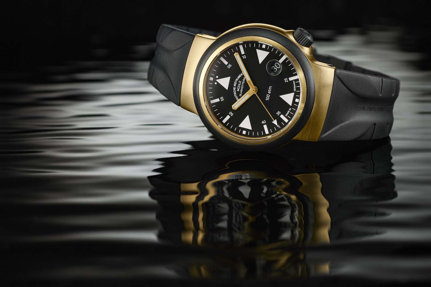 Muhle Glashutte Watch S.A.R. Rescue Timer Gold Special Edition M1-41-09 ...