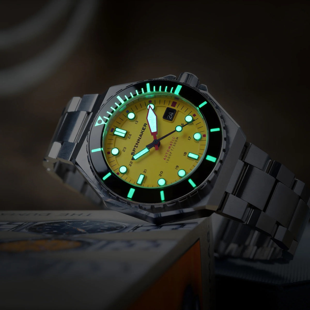 Spinnaker Dumas Inkdial Hornet Yellow Limited Edition SP-5081-II Watch ...