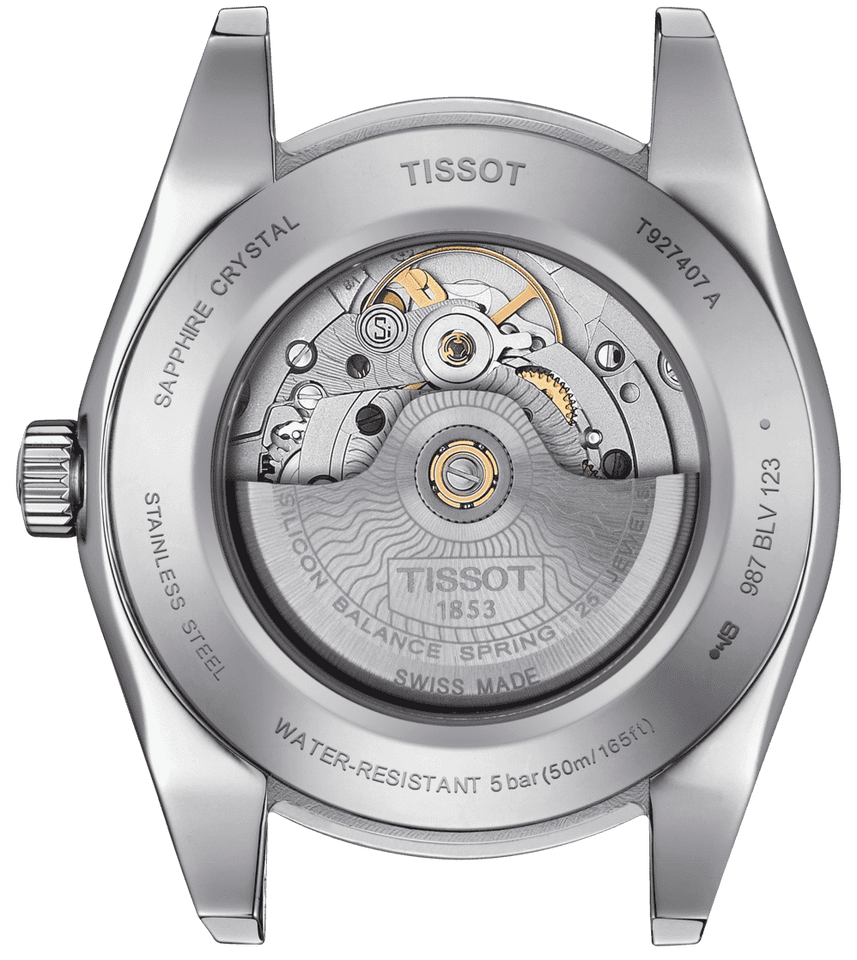 Tissot Gentleman Powermatic 80 Silicium Solid 18K Gold Watch ...