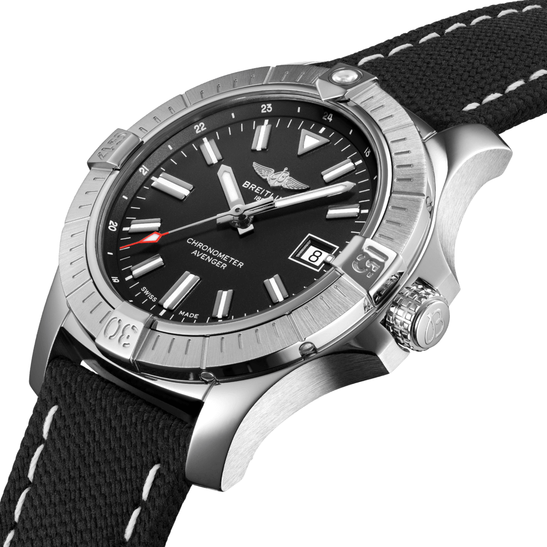 Breitling Watch Avenger Automatic 43 Leather Folding Clasp ...