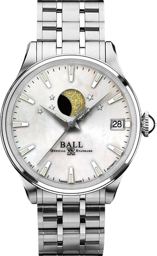 Ball Watch Company Trainmaster Moon Phase Ladies NL3082D-SJ-WH Watch ...
