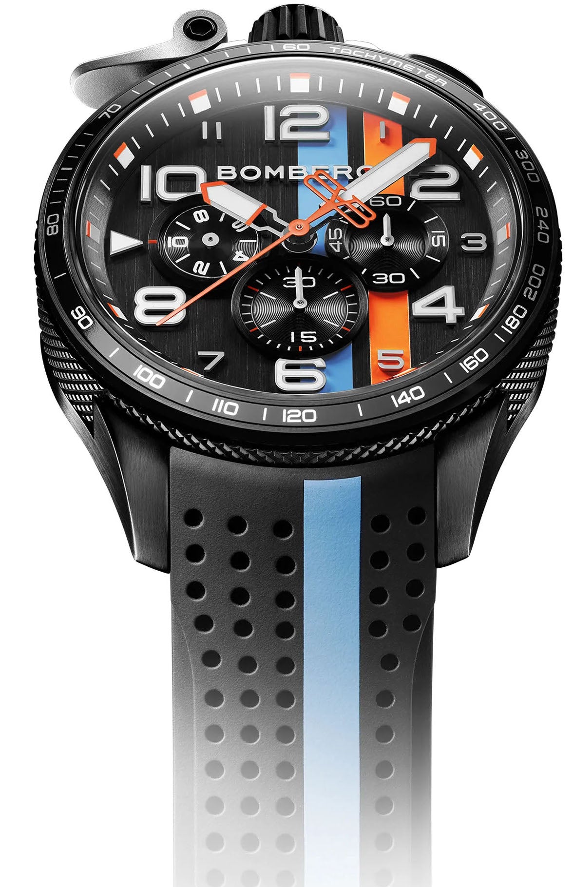 Bomberg Bolt-68 Racing Light Blue Stripe Watch BS45CHPBA.059-6.10 Watch ...
