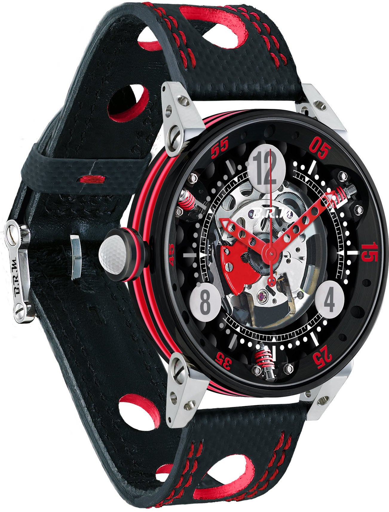 B.R.M Watch Golf Master Mens Red Hands GF6-44-SA-N-SQ-AR Watch | Jura ...