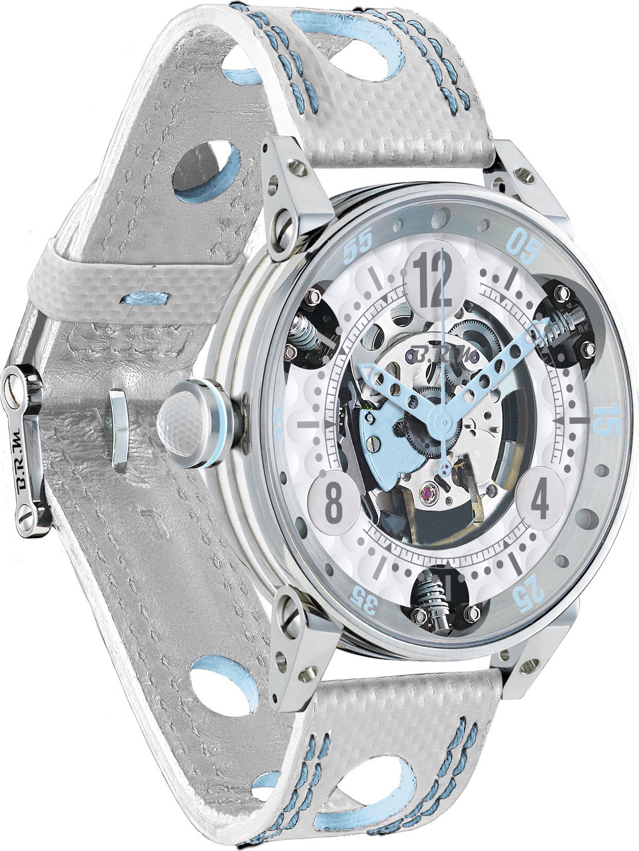 B.R.M Watch Golf Master Mens Light Blue Hands GF6-44-SA-SQ-ABLC Watch ...