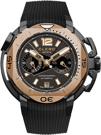 Clerc Watch Hydroscaph LE Central Chrono CHY-313 Silver Watch | Jura ...