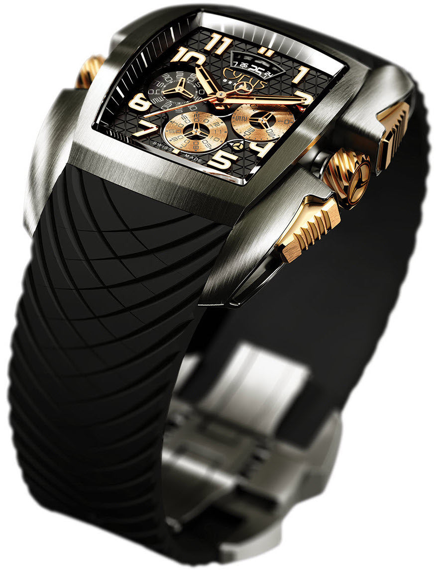 Cyrus Watch Kuros Titanium Rose Gold Black Dial Limited Edition 598.202 ...