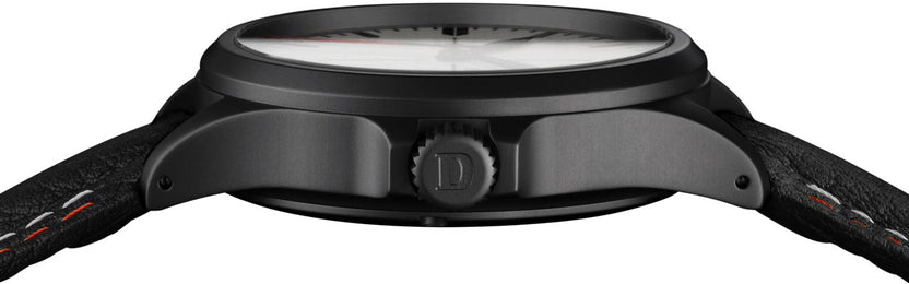 Damasko Watch DA 35 Black PVD Leather Pin DA 35 Black Leather Pin Watch ...