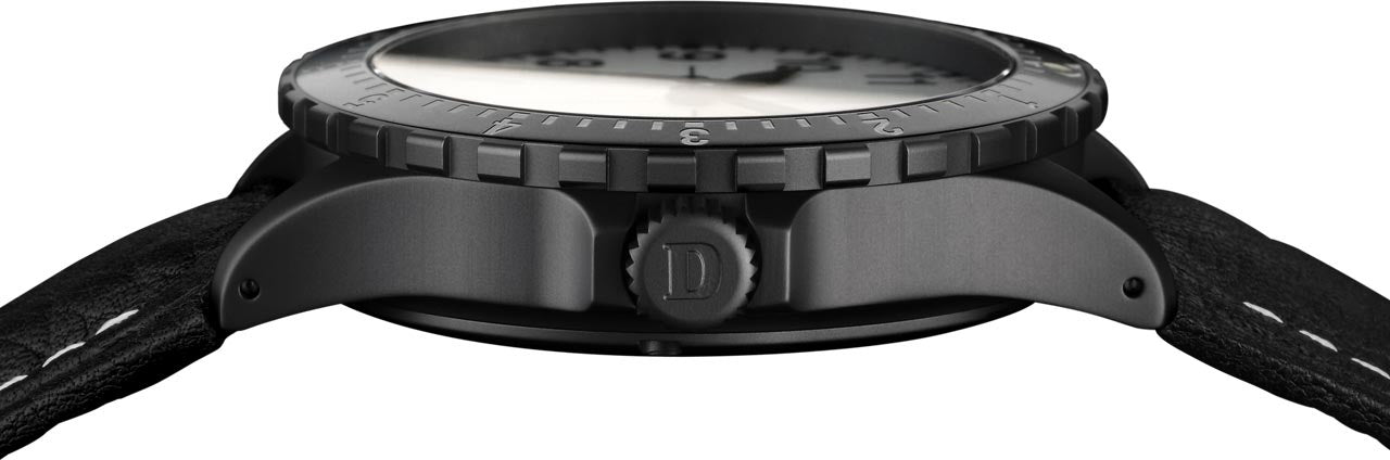 Damasko Watch DA 47 Black PVD Leather Pin DA 47 Black Leather Pin Watch ...