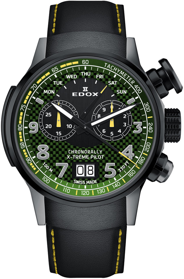Edox Watch Chronorally X-Treme Pilot Limited Edition 38001 TINGN V3 ...