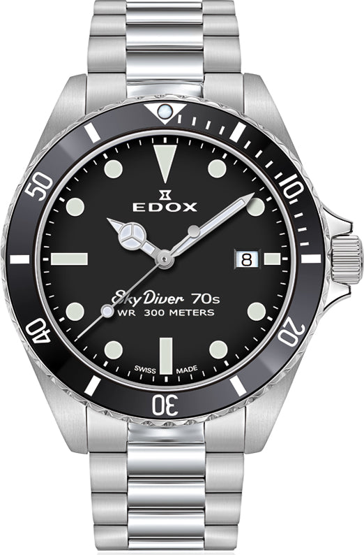 Edox Watch Skydiver 3 Hands Quartz 53017 3NM NI Watch | Jura Watches