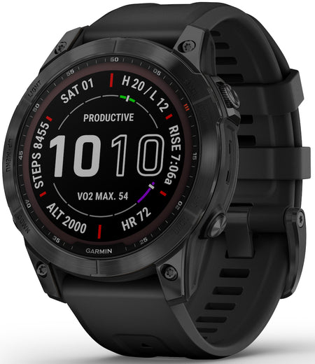 Garmin Watch Fenix 7 Sapphire Black DLC Titanium 010-02540-35 Watch ...