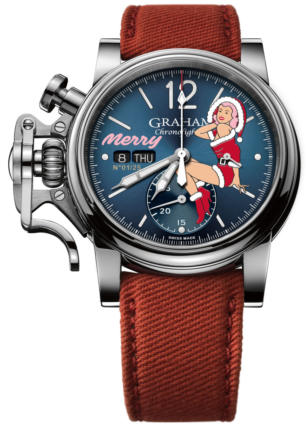 Graham Watch Chronofighter Vintage Nose Art Merry Limited Edition 2CVAS ...