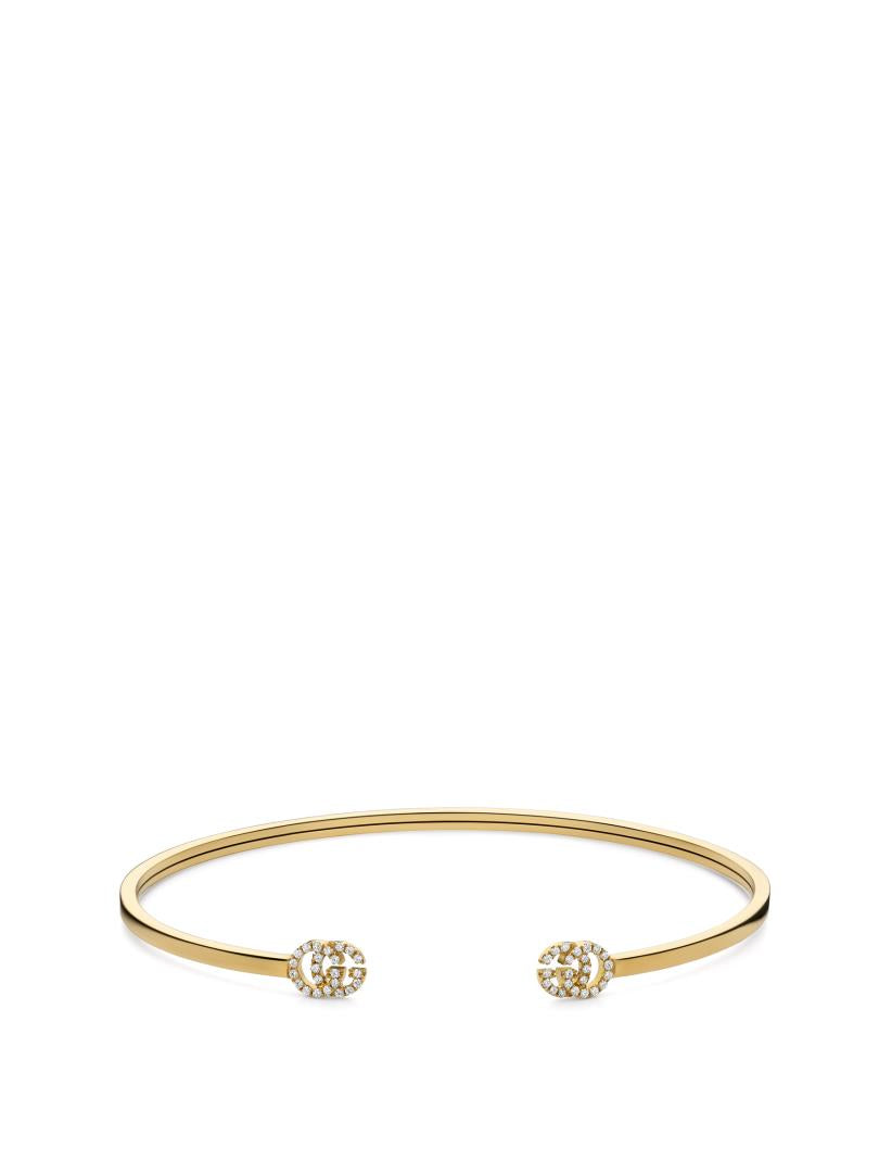 Gucci GG Running 18ct Yellow Gold Diamond Bangle YBA481662001 Bangle ...