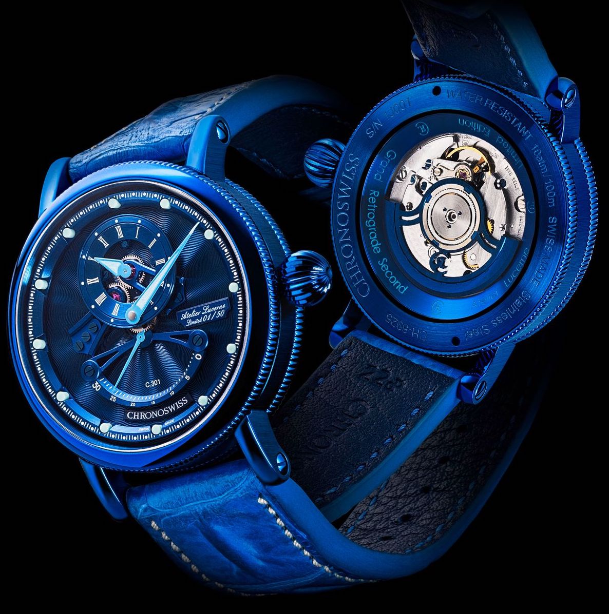 Chronoswiss Watch Flying Grand Regulator Open Gear ReSec Limited Edition D CH-6926-BLBL Watch ...