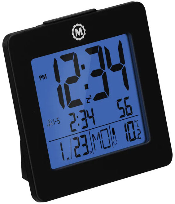 Marathon Clock Digital Desktop Day Date Temperature Alarm & Backlight ...