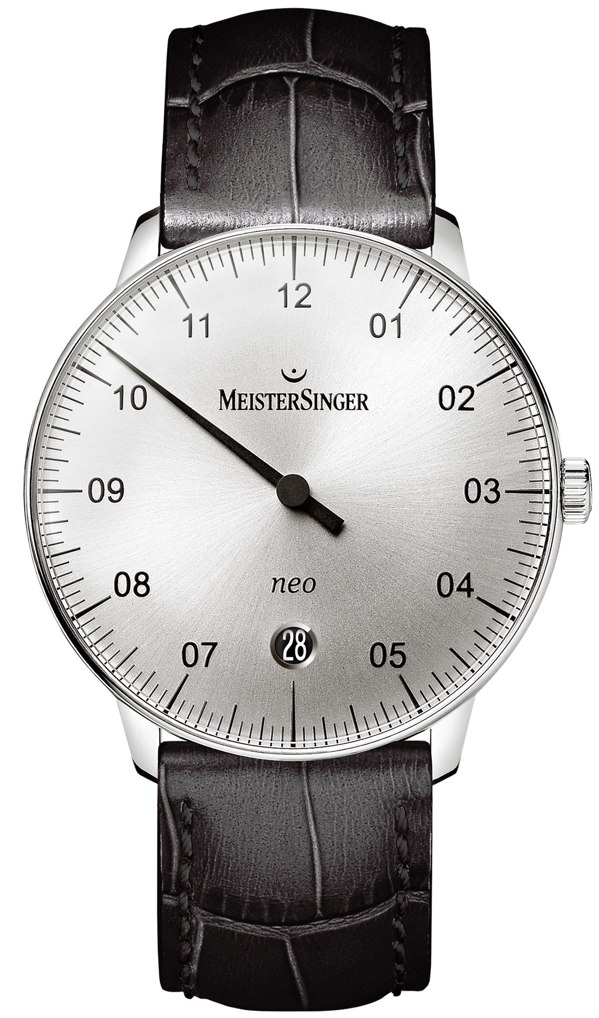 MeisterSinger Watch Neo NE901 Cordovan Black Watch | Jura Watches